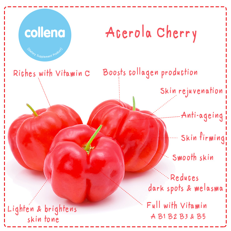 Acerola Cherry more higher Vitamin C 50 times than orange